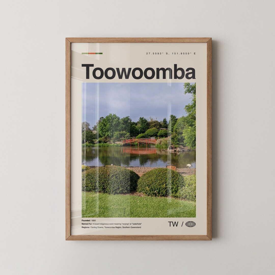 Toowoomba Print, Toowoomba Wall Art, Toowoomba Poster, Toowoomba Photo ...