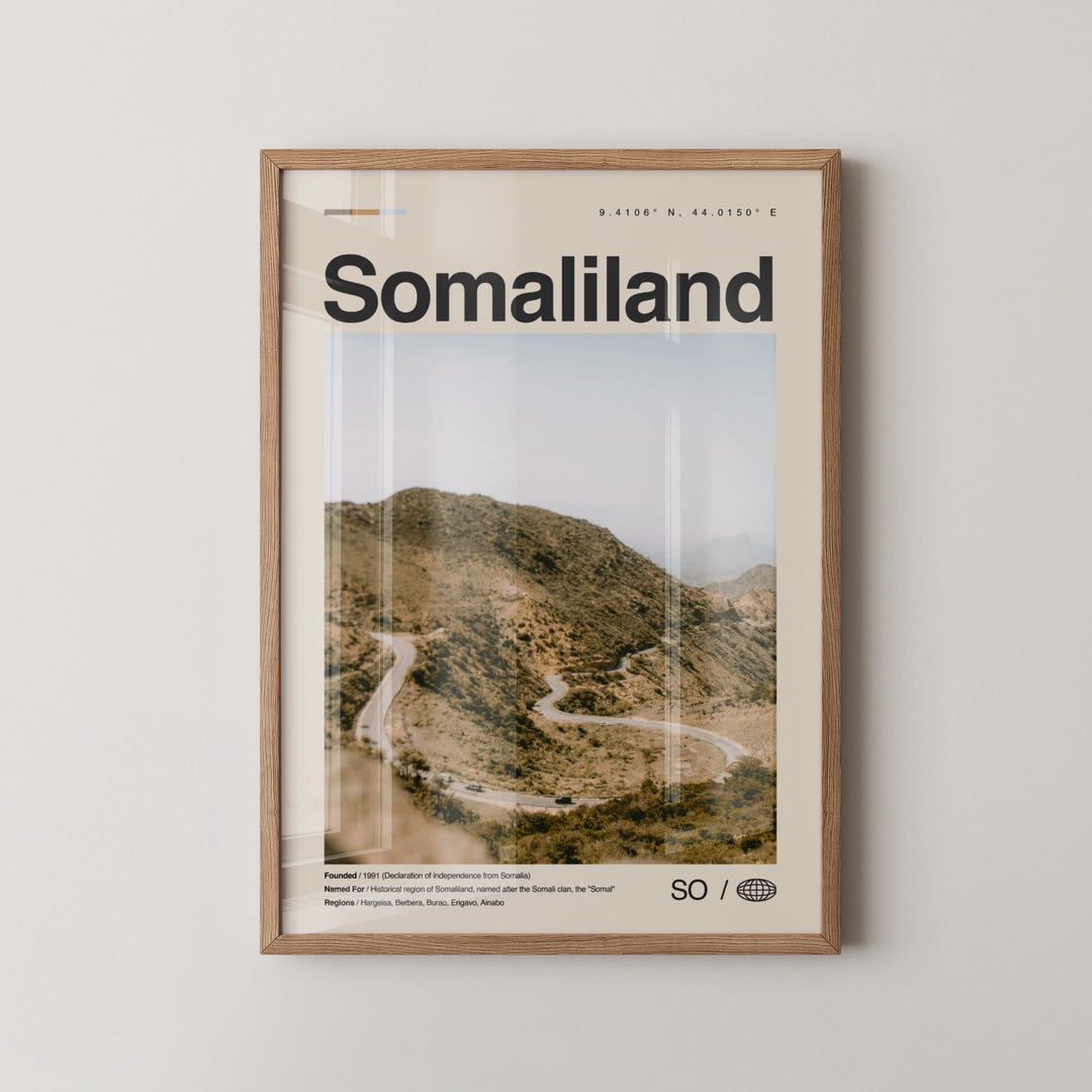 Somaliland Print, Somaliland Wall Art, Somaliland Poster, Somaliland ...