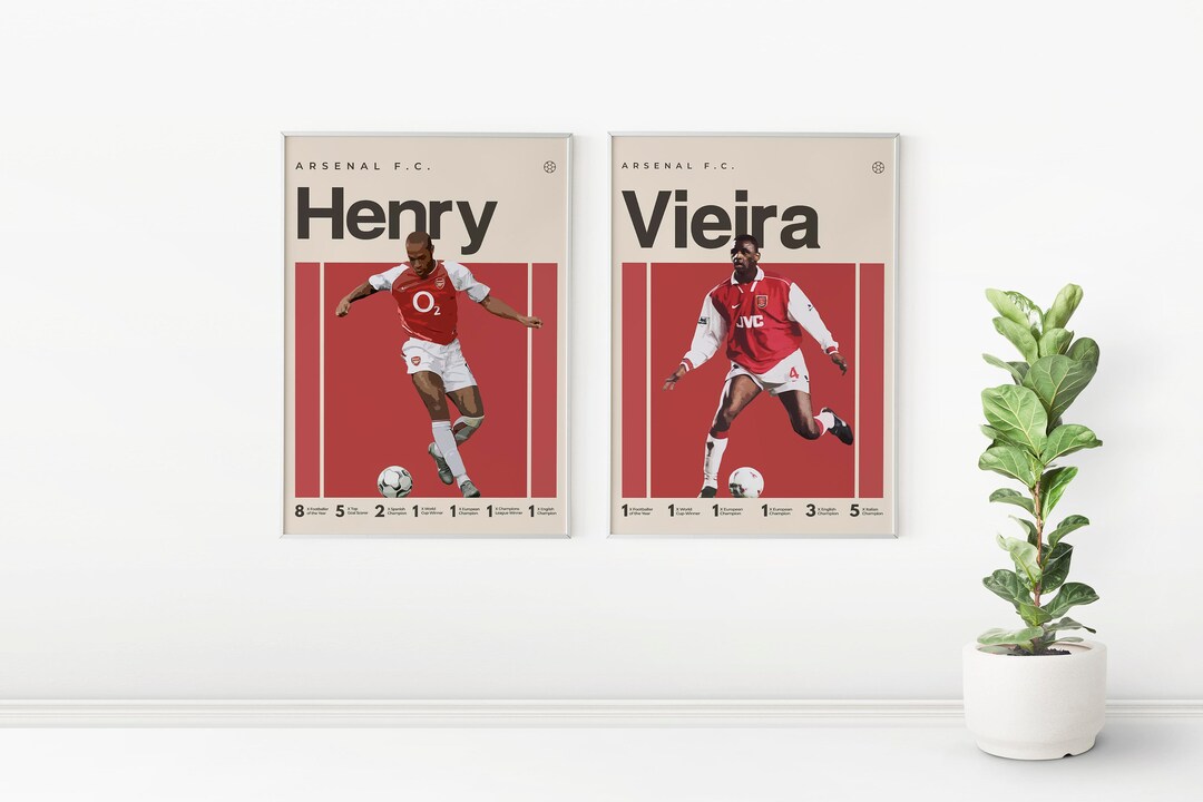 Arsenal Legends Poster Bundle, Thierry Henry and Patrick Vieira Print ...