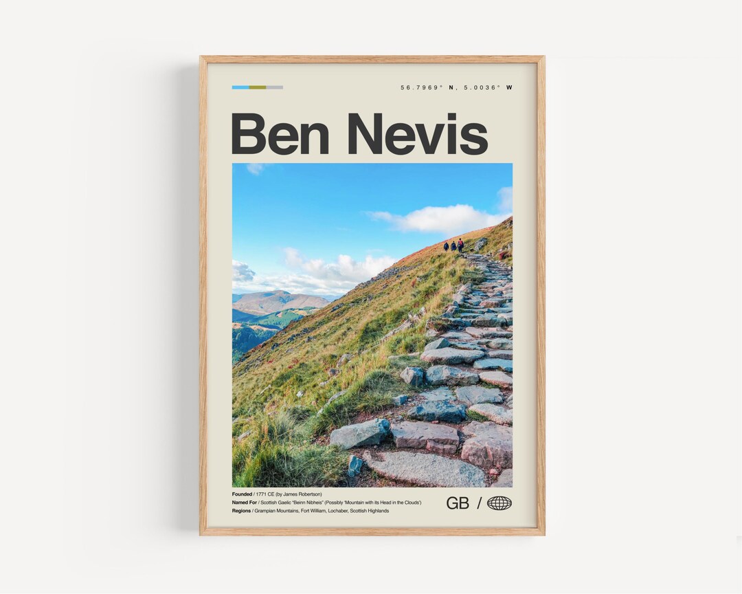 Ben Nevis Print Black and White, Ben Nevis Wall Art, Ben Nevis Poster ...
