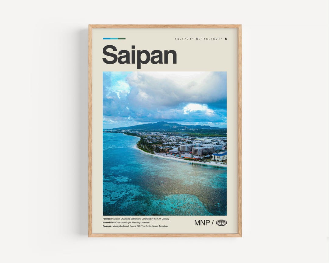 Saipan Print Northern Mariana Islands, Saipan Wall Art, Saipan Poster ...