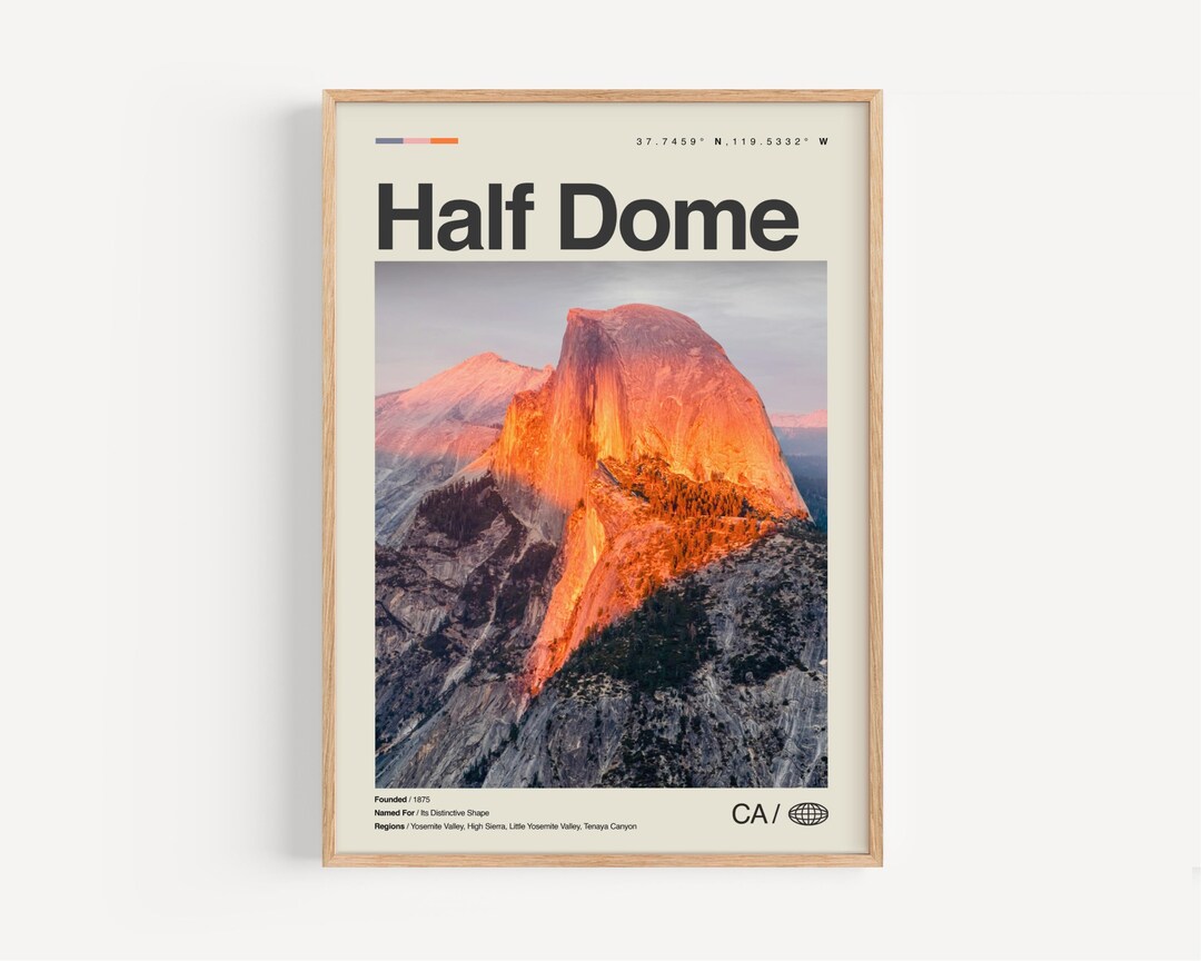 Half Dome Print California, Half Dome Wall Art, Half Dome Poster, Half ...