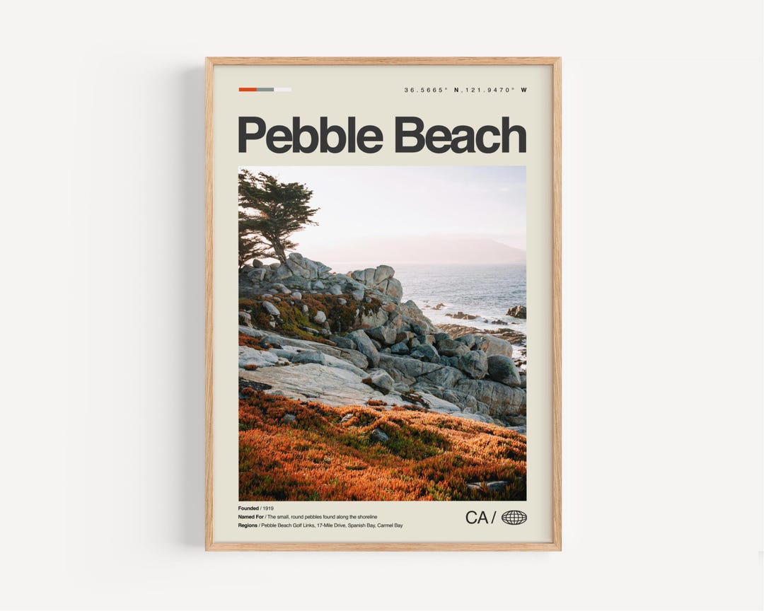 Pebble Beach Print California, Pebble Beach Wall Art, Pebble Beach ...