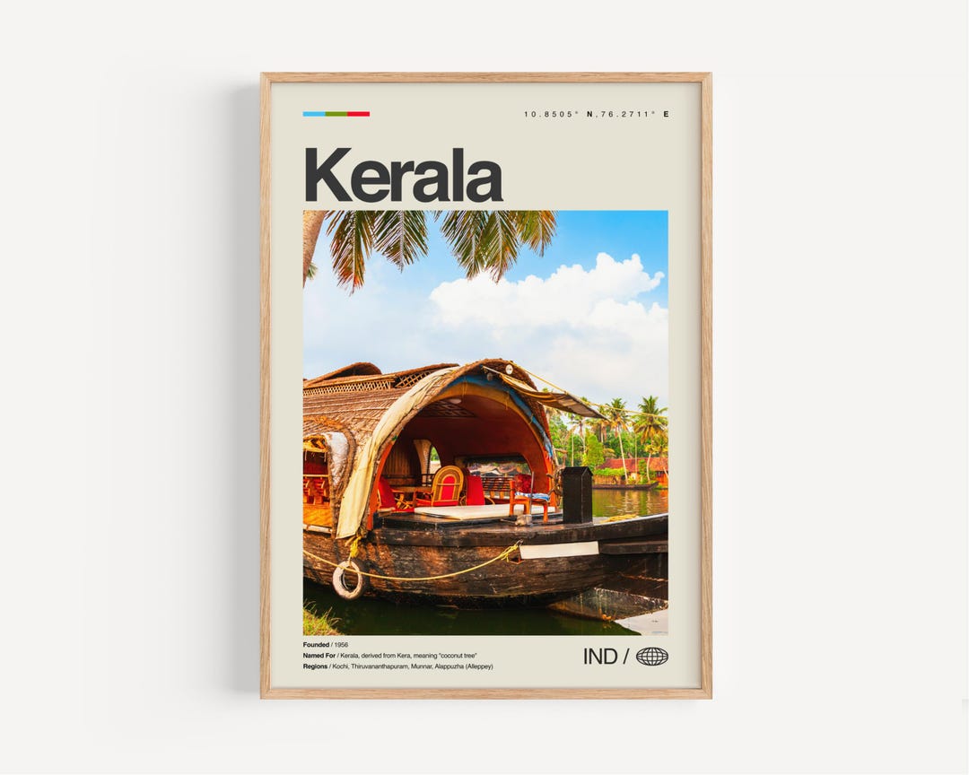 Kerala Print India, Kerala Wall Art, Kerala Poster, Kerala Photo ...