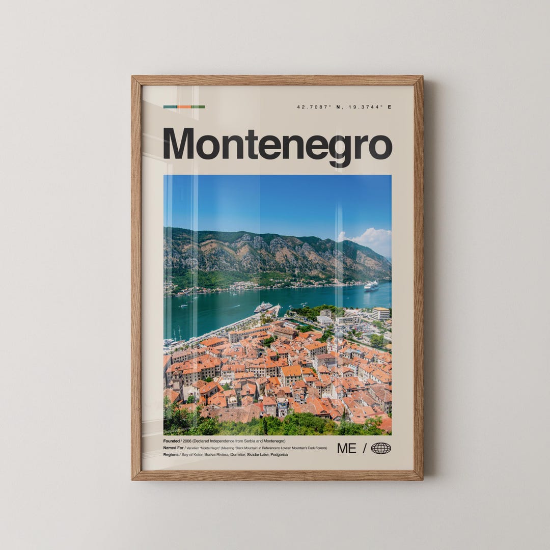 Montenegro Print, Montenegro Wall Art, Montenegro Poster, Montenegro ...