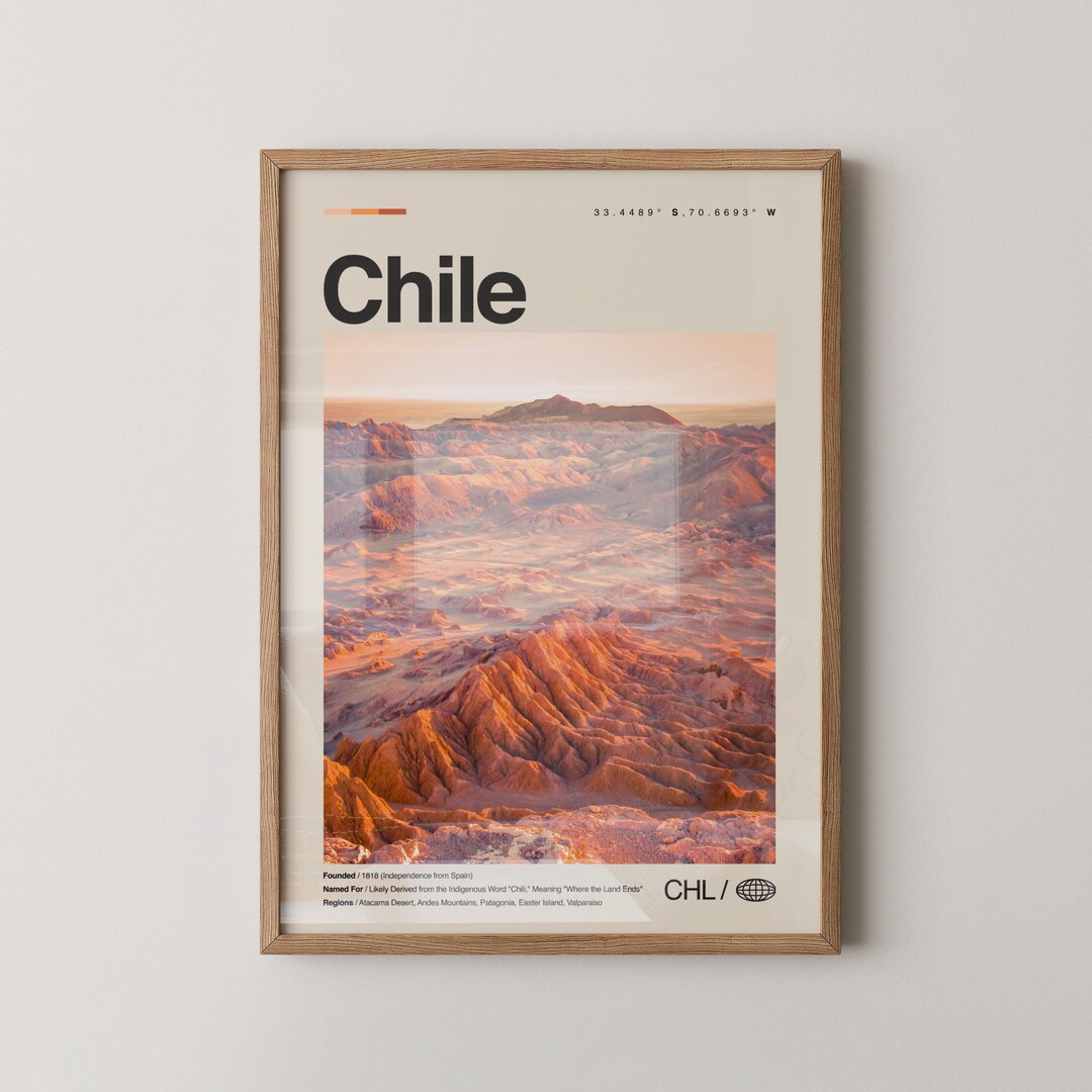 Chile Print, Chile Wall Art, Chile Poster, Chile Photo, Atacama Desert ...