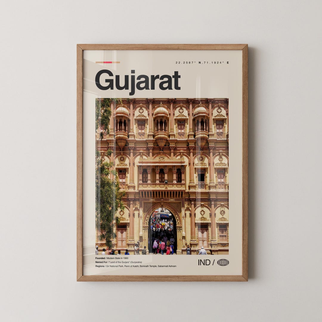 Gujarat Print India, Gujarat Wall Art, Gujarat Poster, Gujarat Photo ...