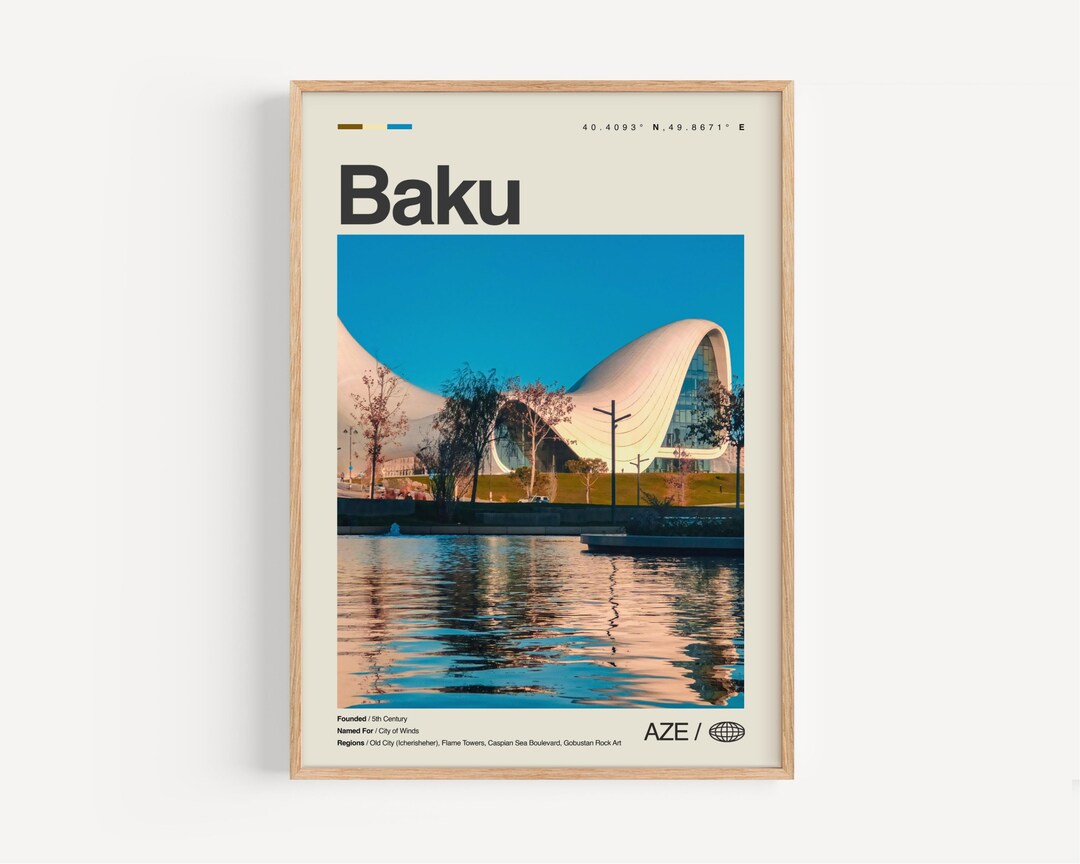 Baku Print Baku, Azerbaijan Wall Art, Baku Poster, Baku Photo, Flame ...