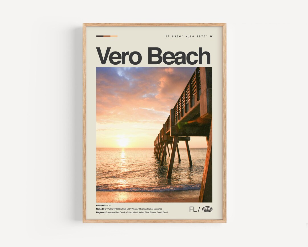 Vero Beach Print Florida, Vero Beach Wall Art, Vero Beach Poster, Vero ...