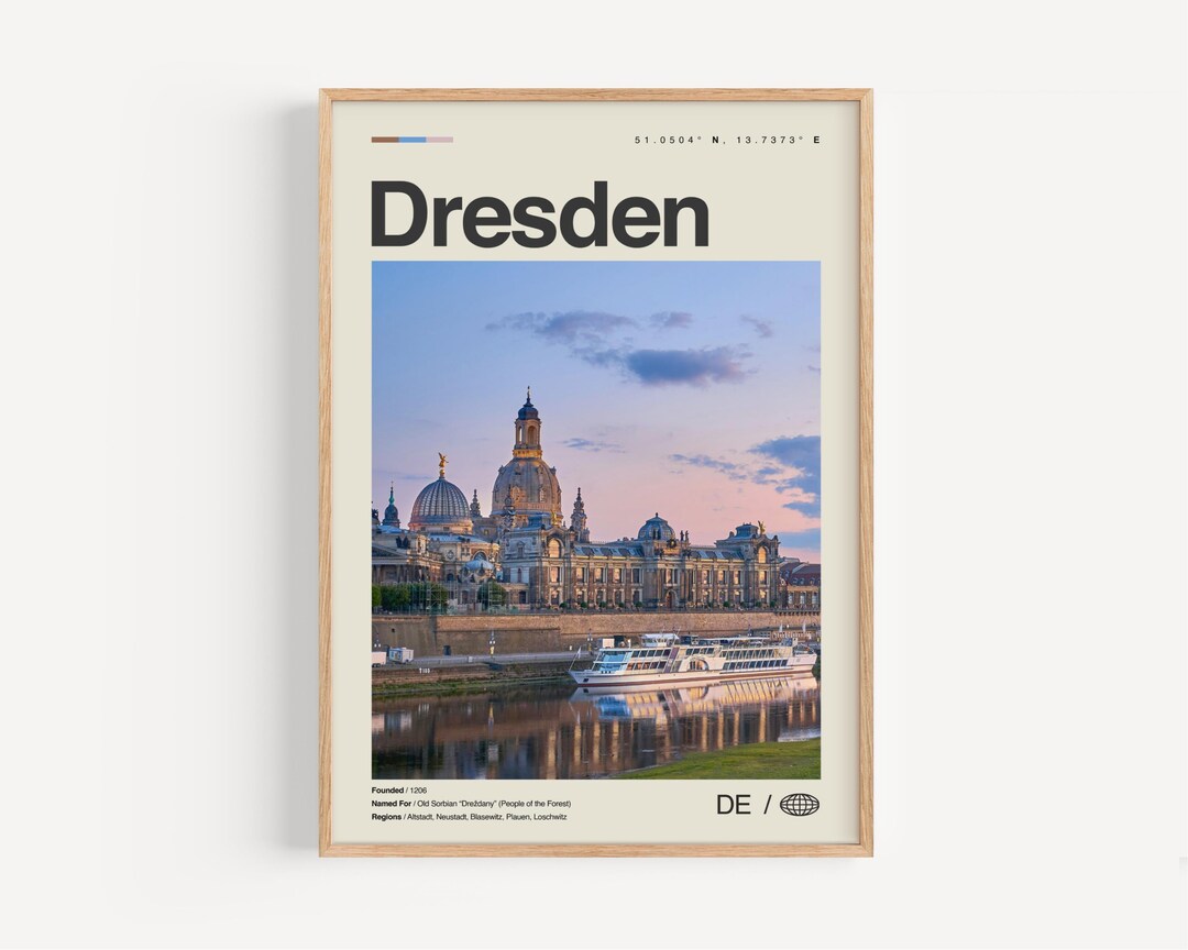 Dresden Print Black and White, Dresden Wall Art, Dresden Poster ...