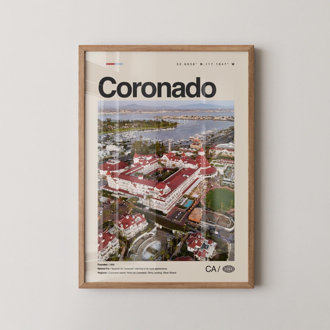 Coronado Print California, Coronado Wall Art, Coronado Poster, Coronado ...