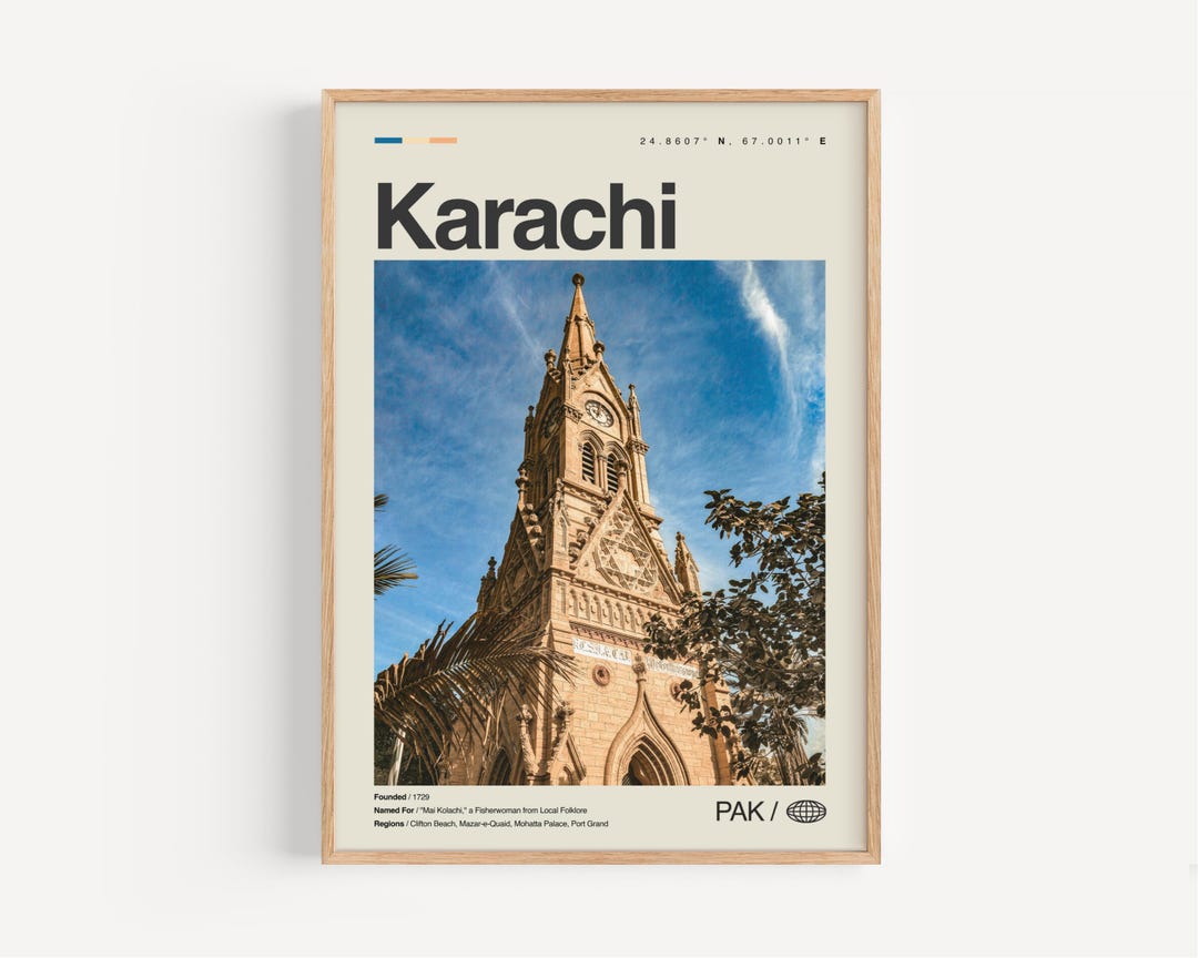 Karachi Print Pakistan, Karachi Wall Art, Karachi Poster, Karachi Photo ...