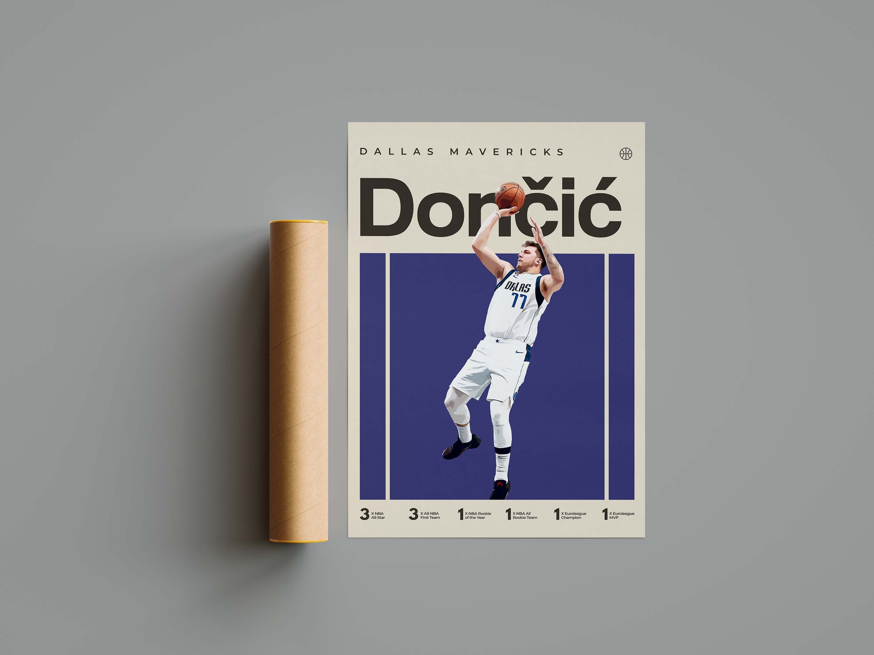 Luca Doncic Inspired Poster Dallas Mavericks Art Print - Etsy