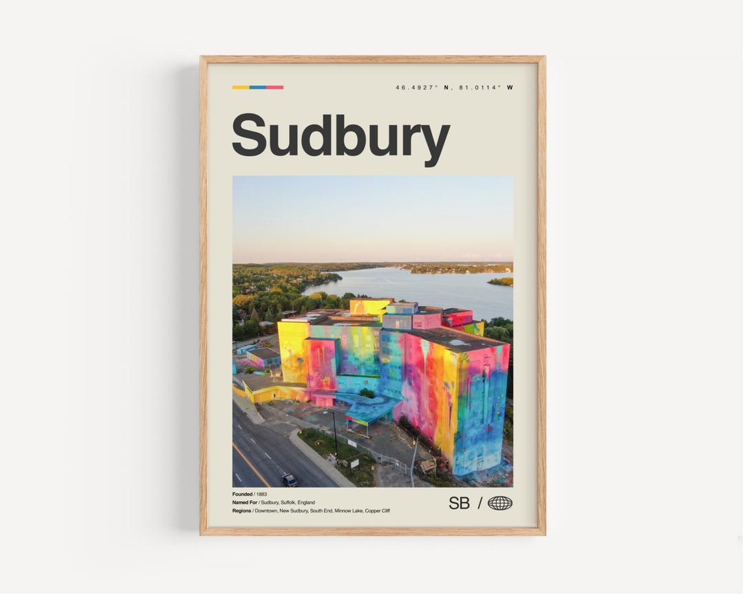 Sudbury Print Black and White, Sudbury Wall Art, Sudbury Poster ...