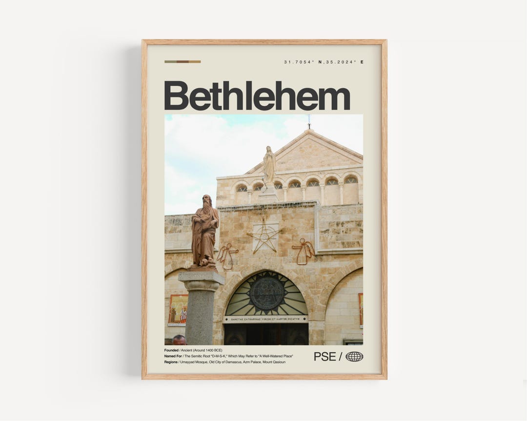 Bethlehem Print, Bethlehem Wall Art, Bethlehem Poster, Bethlehem Photo ...