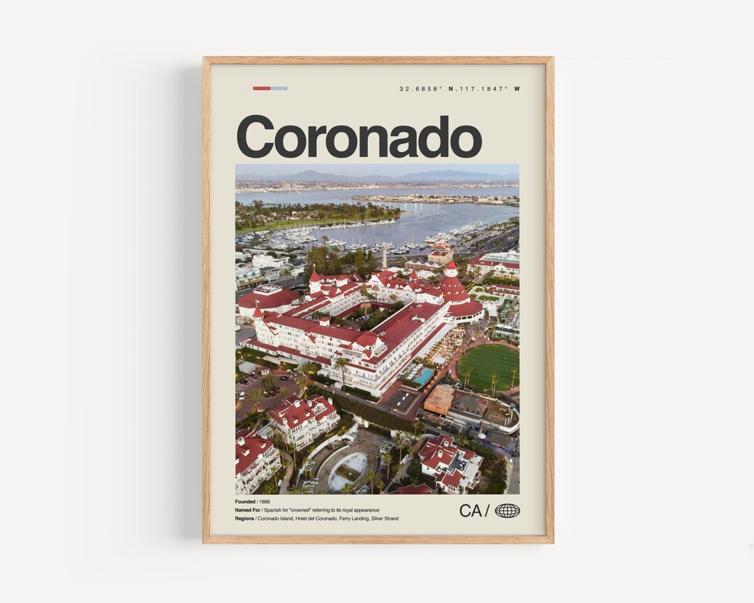 Coronado Print California, Coronado Wall Art, Coronado Poster, Coronado ...