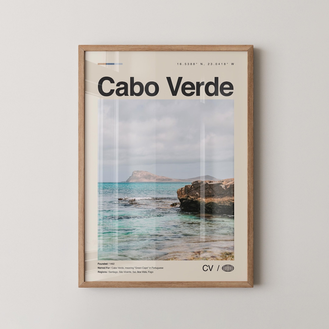 Cabo Verde Print, Cape Verde Wall Art, Cape Verde Poster, Cape Verde ...