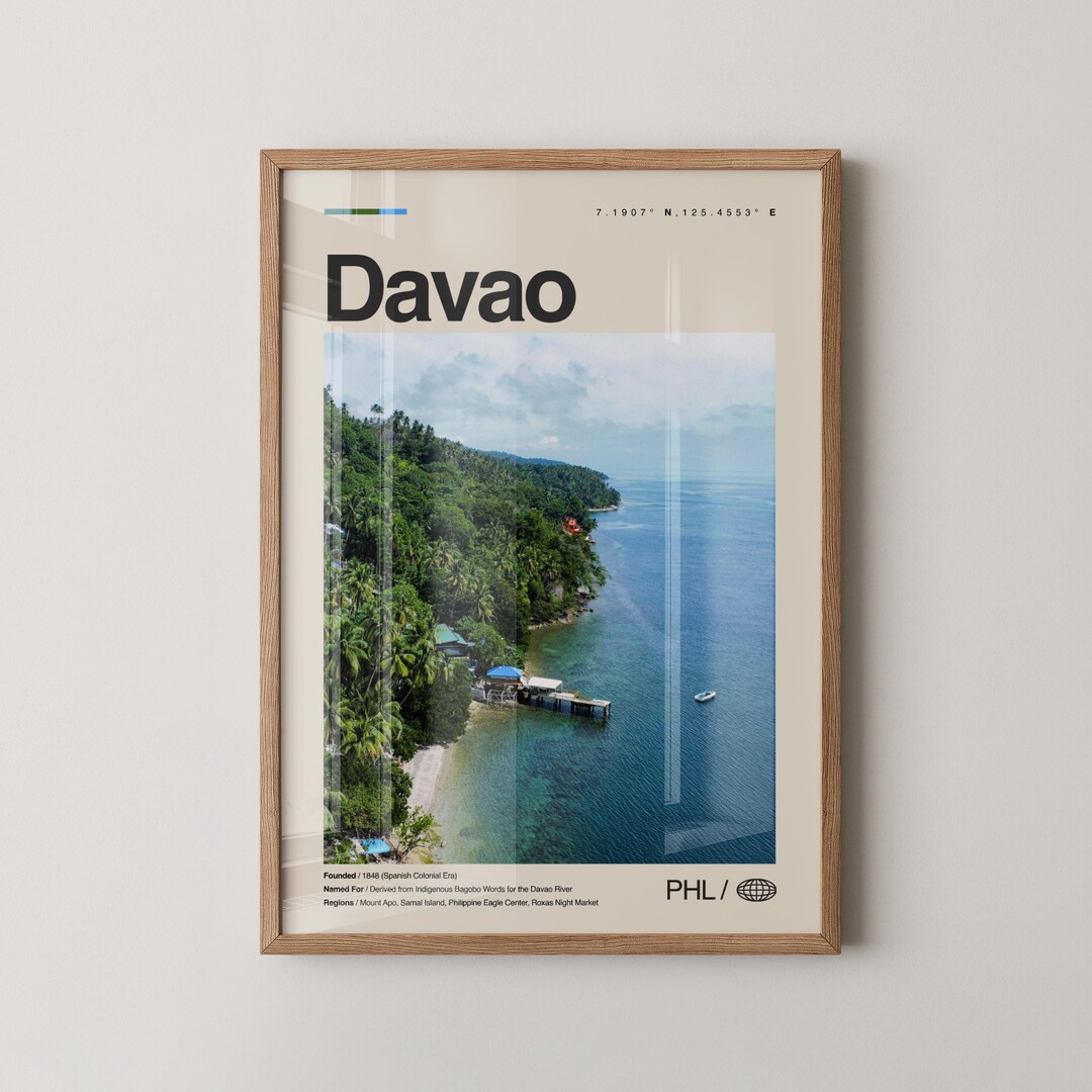 Davao Print Philippines, Davao Wall Art, Davao Poster, Davao Photo ...