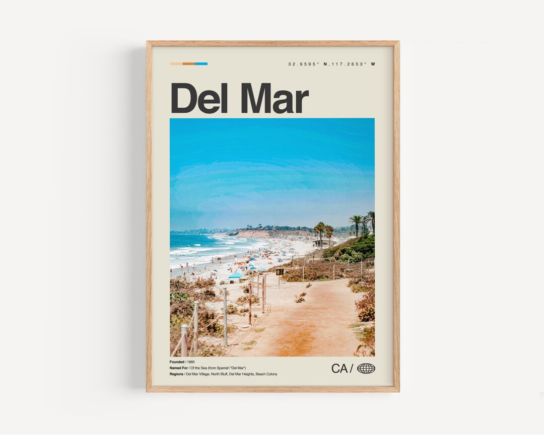 Del Mar Print California, Del Mar Wall Art, Del Mar Poster, Del Mar ...
