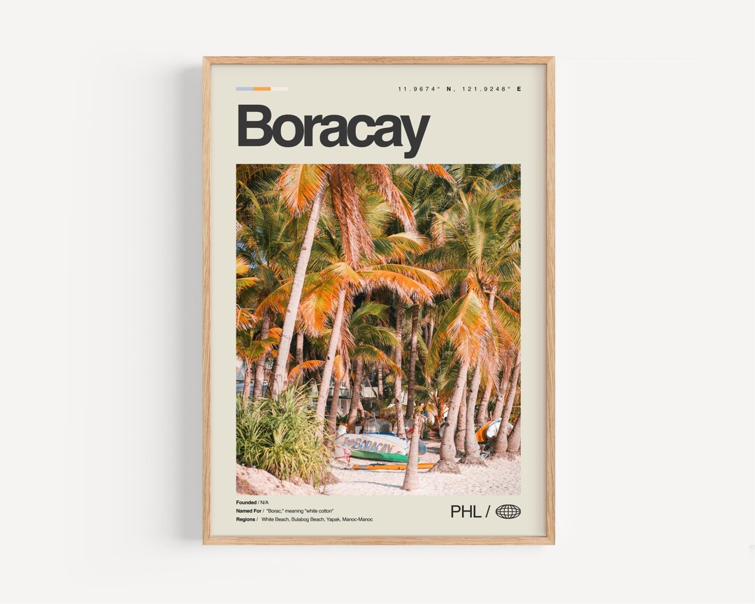 Boracay Print Philippines, Boracay Wall Art, Boracay Poster, Boracay ...