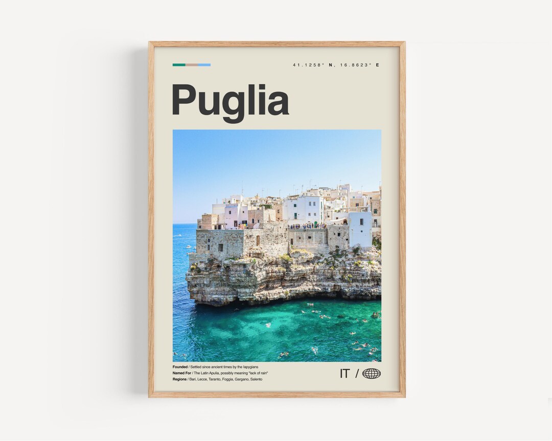 Puglia Print Black and White, Puglia Wall Art, Puglia Poster, Puglia ...