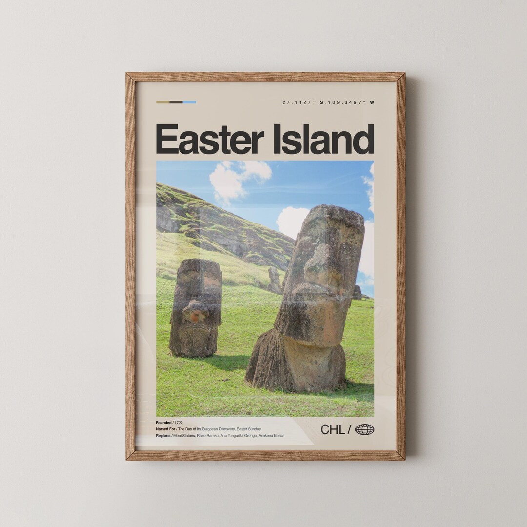 Easter Island Print, Easter Island Wall Art, Easter Island Poster ...
