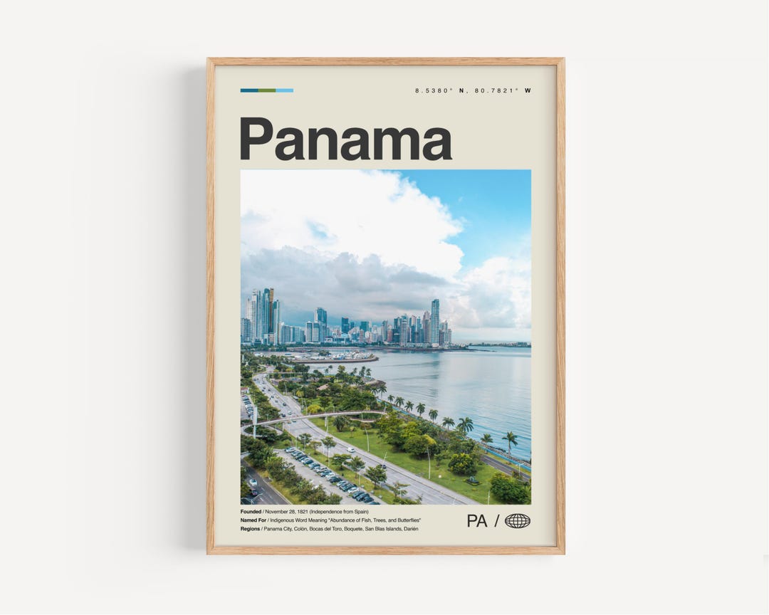 Panama Print Black and White No 4, Panama Wall Art, Panama Poster ...
