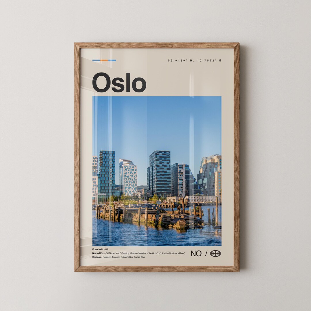Oslo Print No 2, Oslo Wall Art, Oslo Poster, Oslo Photo, Oslo Wall ...
