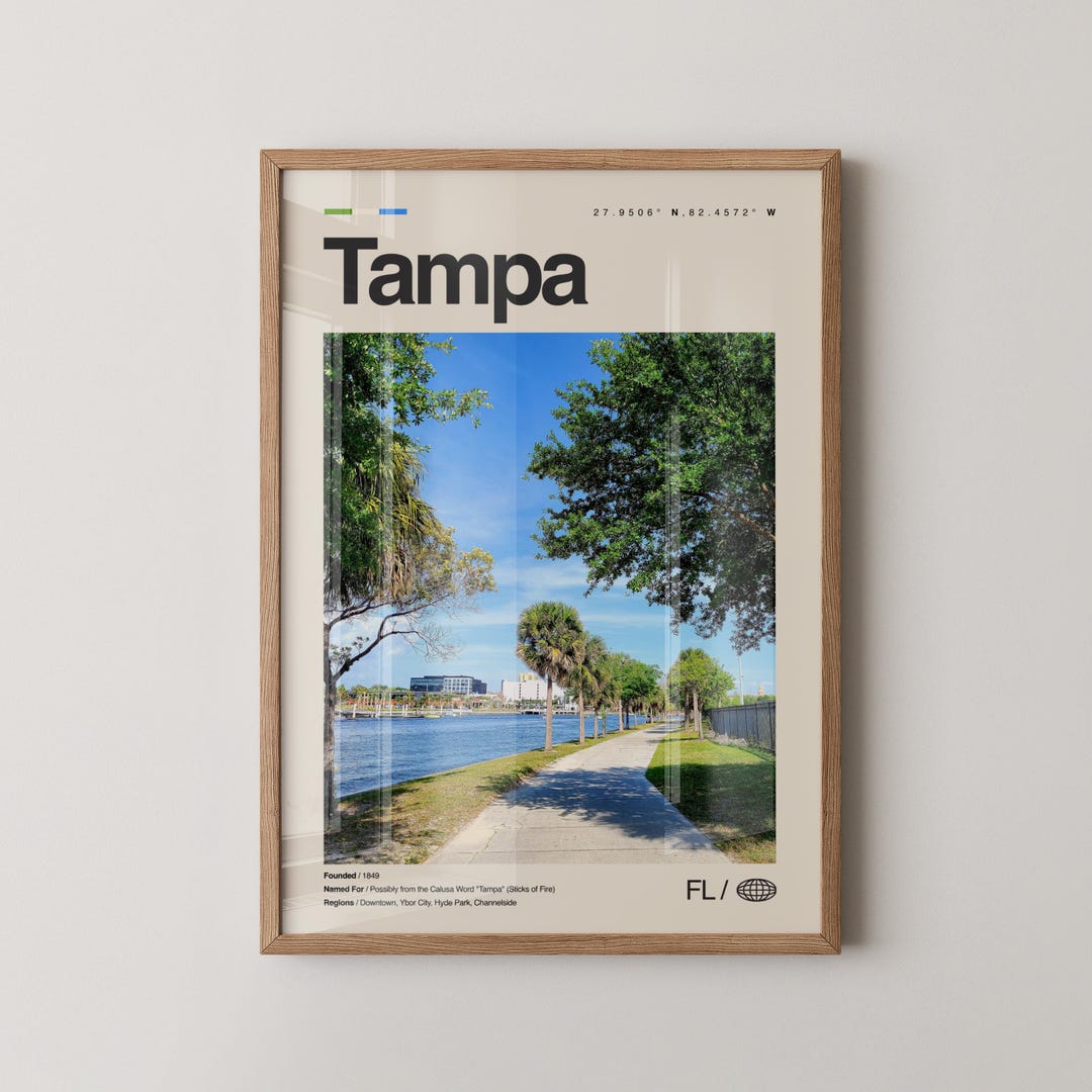 Tampa Print Florida, Tampa Wall Art, Tampa Poster, Tampa Photo ...