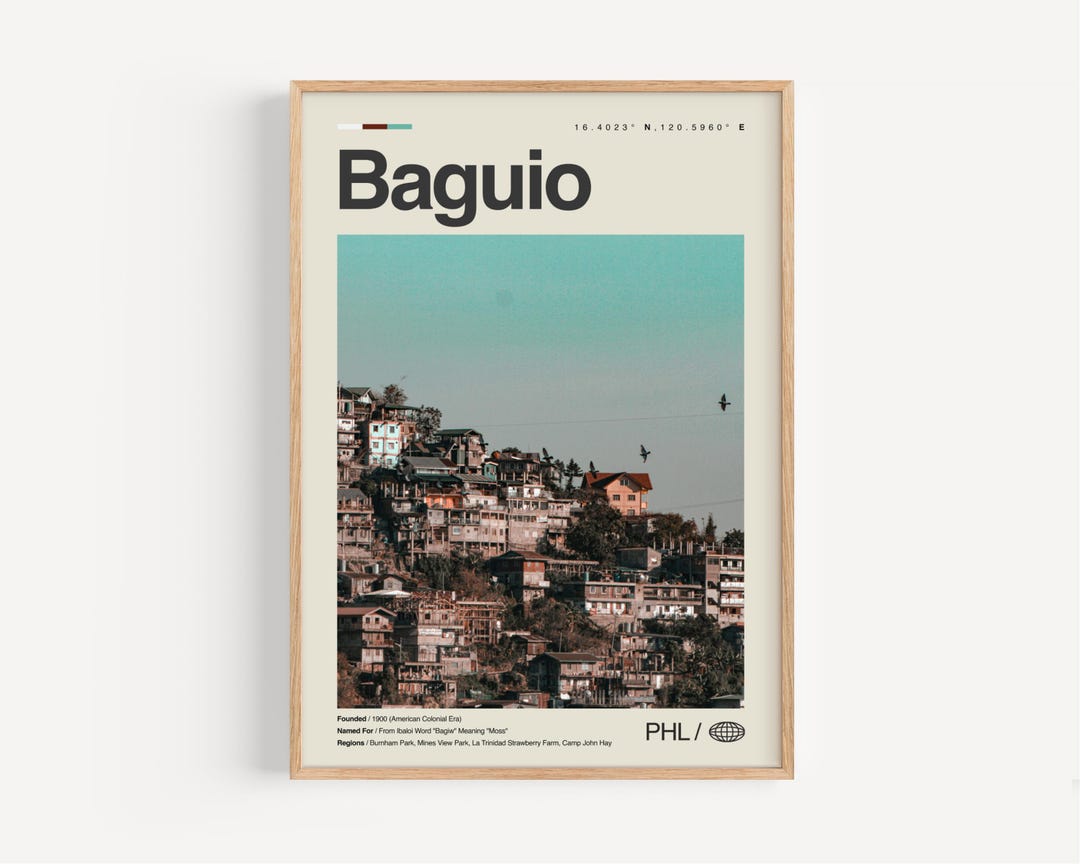 Baguio Print Philippines, Baguio Wall Art, Baguio Poster, Baguio Photo ...