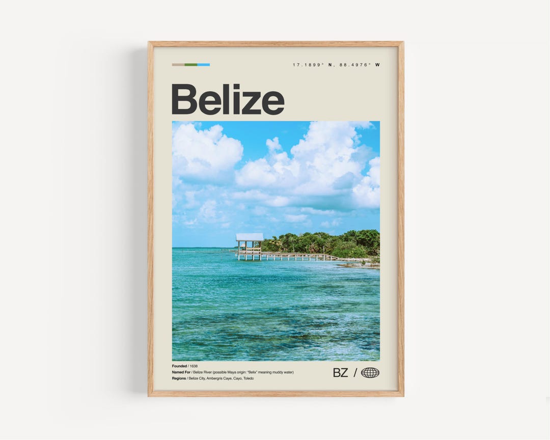 Belize Print Black and White, Belize Wall Art, Belize Poster, Belize Photo, Belice, Belmopan ...