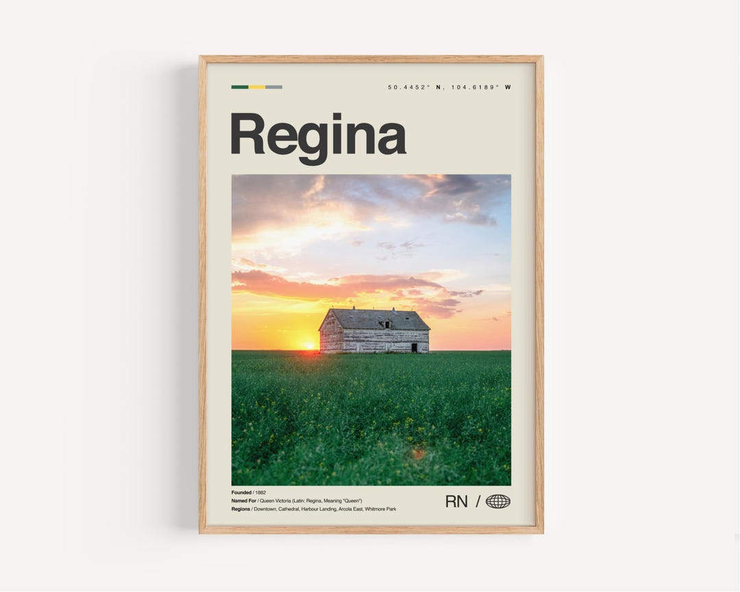 Regina Print Black and White, Regina Wall Art, Regina Poster, Regina ...
