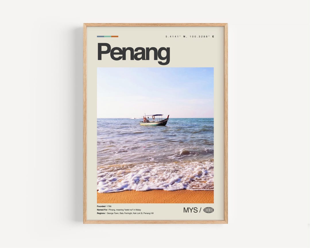 Penang Print Malaysia, Penang Wall Art, Penang Poster, Penang Photo ...