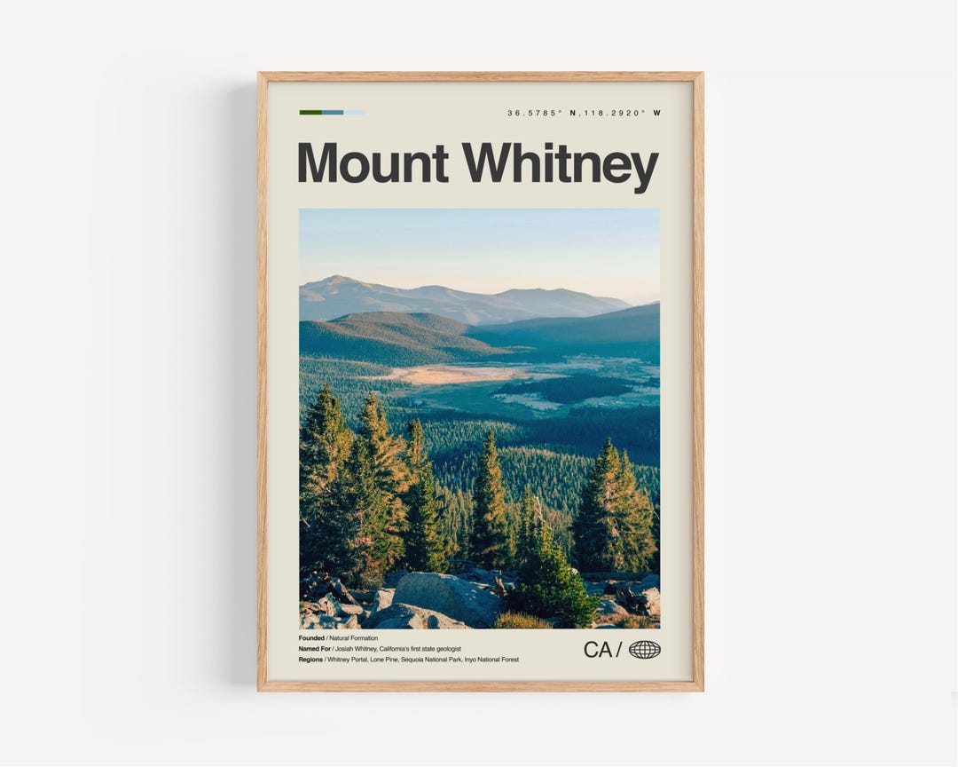 Mount Whitney Print California, Mount Whitney Wall Art, Mount Whitney ...