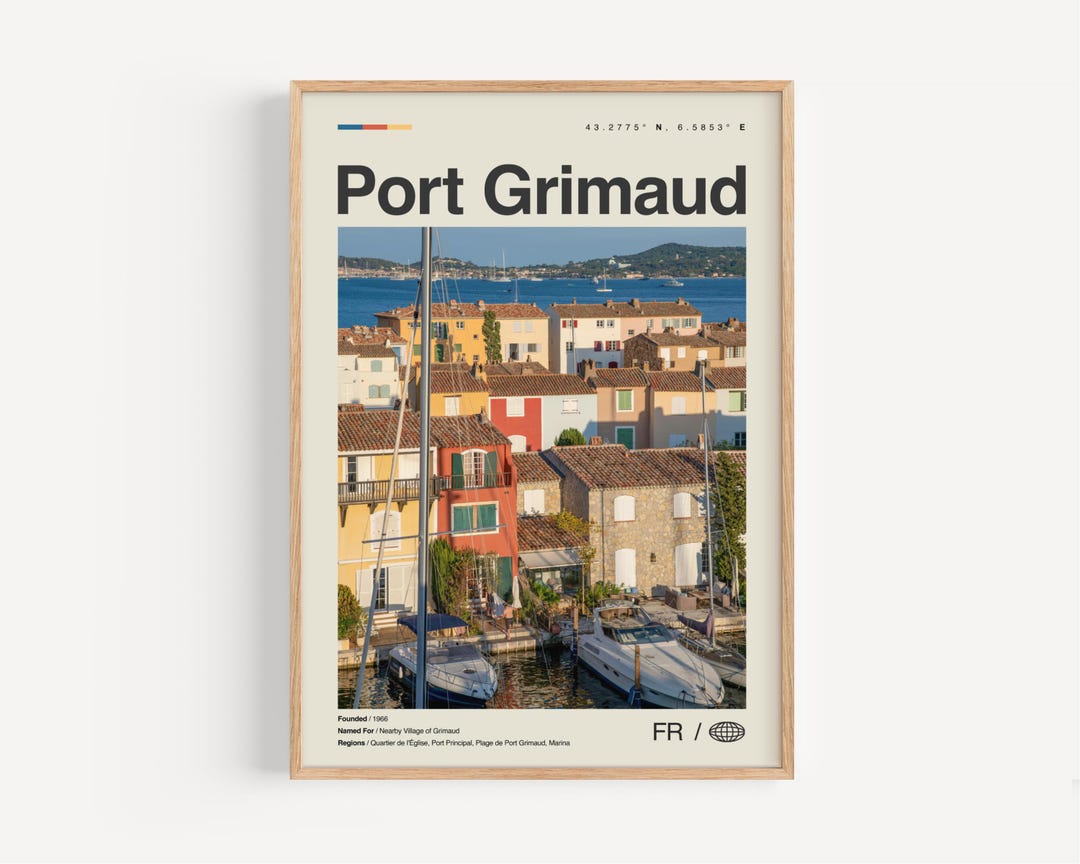 Port Grimaud Print Black and White, Port Grimaud Wall Art, Port Grimaud ...