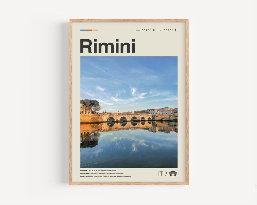 Rimini Print Black and White, Rimini Wall Art, Rimini Poster, Rimini ...