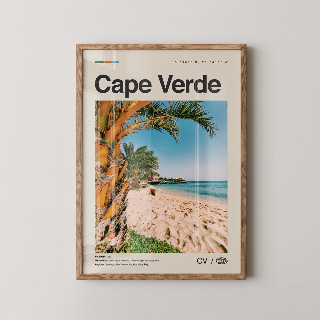 Cape Verde Print No 1, Cape Verde Wall Art, Cape Verde Poster, Cape ...
