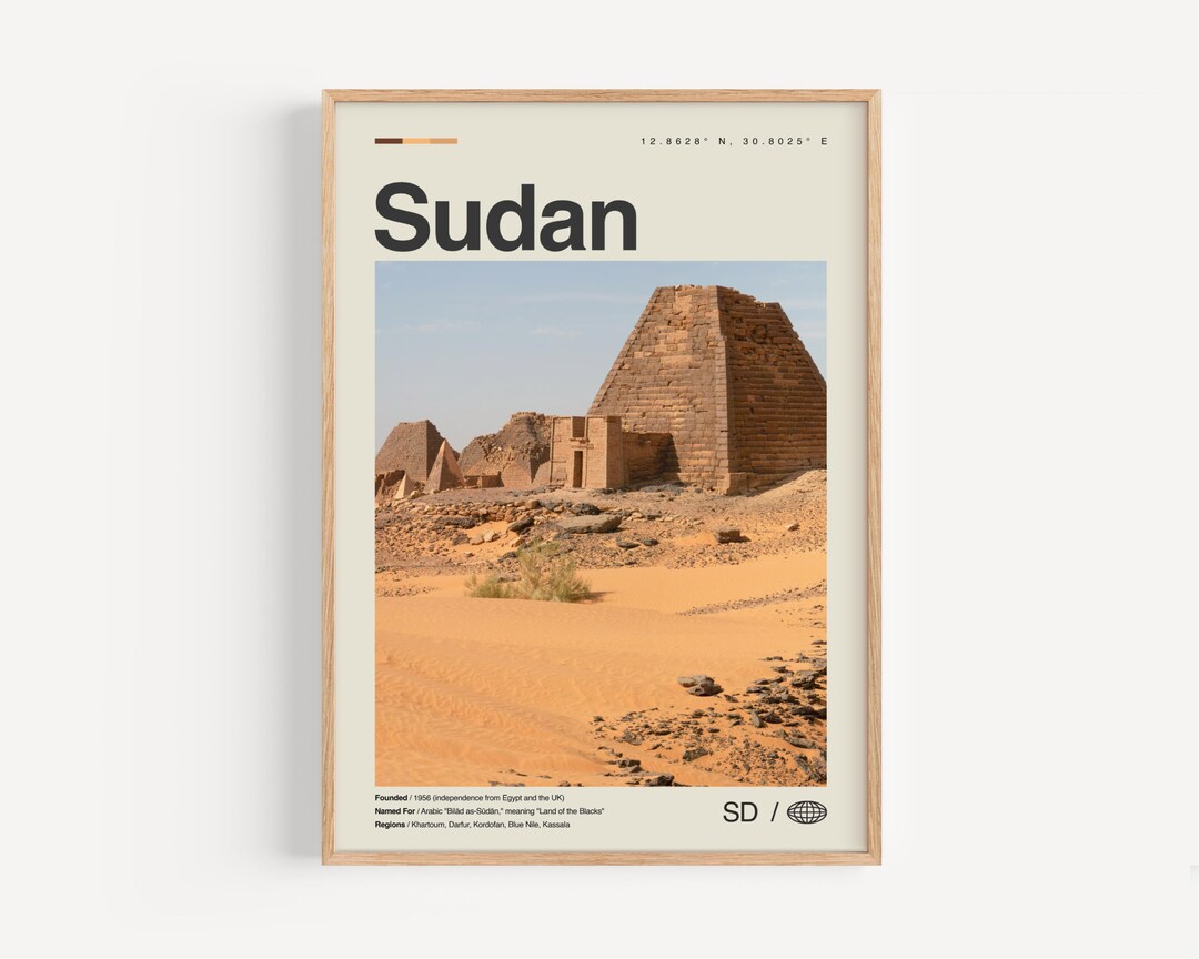 Sudan Print Black and White, Sudan Wall Art, Sudan Poster, Sudan Photo ...