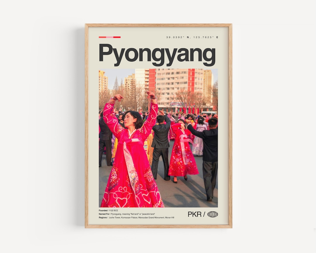 Pyongyang Print North Korea, Pyongyang Wall Art, Pyongyang Poster ...