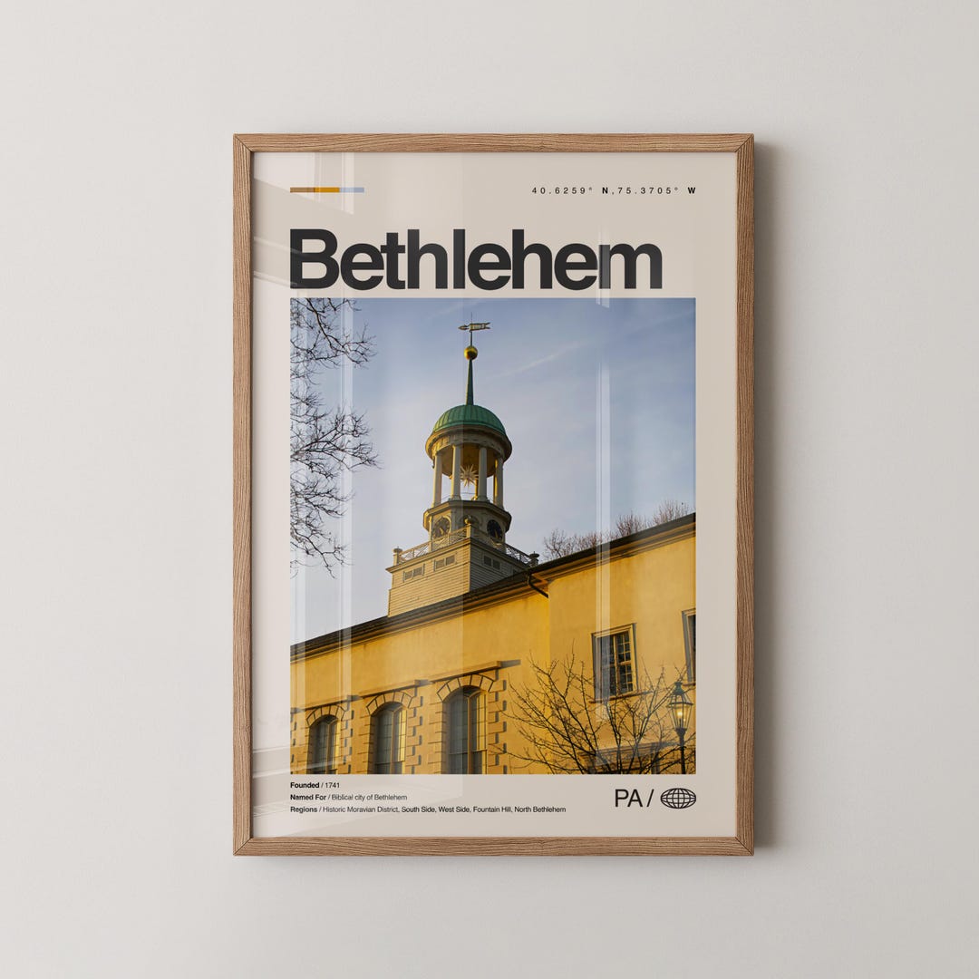 Bethlehem Print, Bethlehem Wall Art, Bethlehem Poster, Bethlehem Photo ...