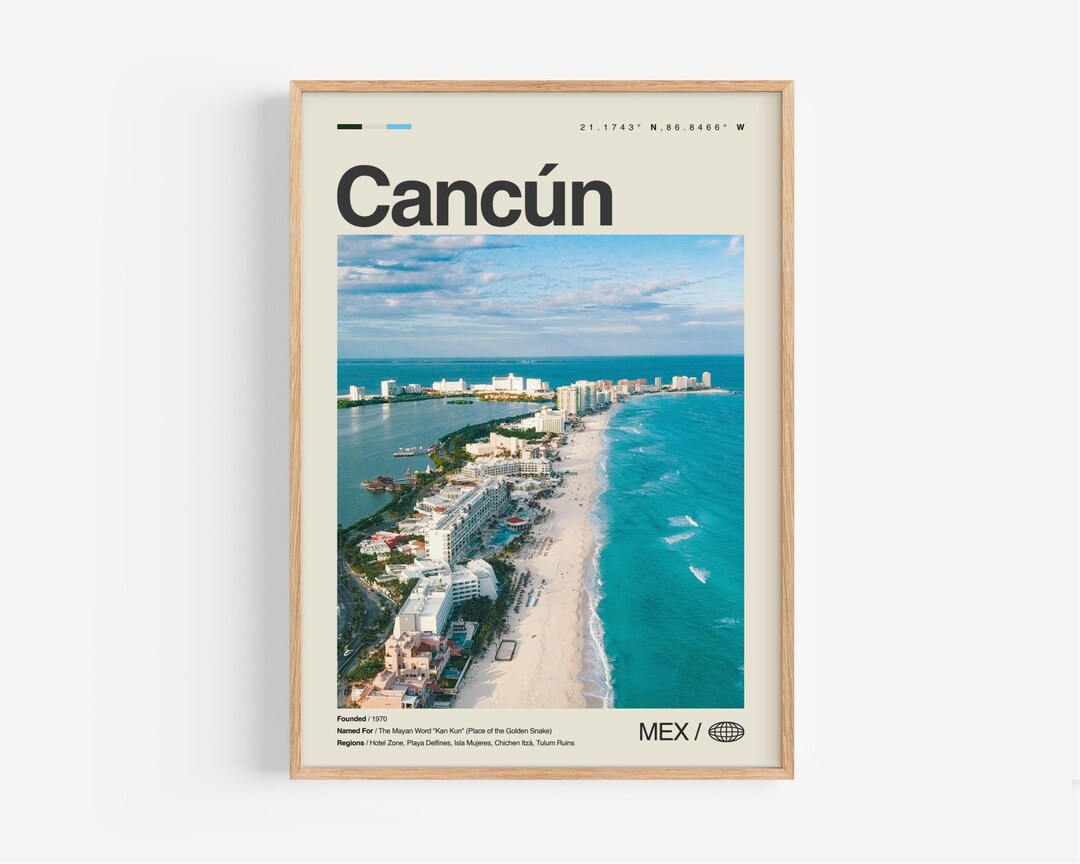 Cancun Print Mexico, Cancun Wall Art, Cancun Poster, Cancun Photo ...