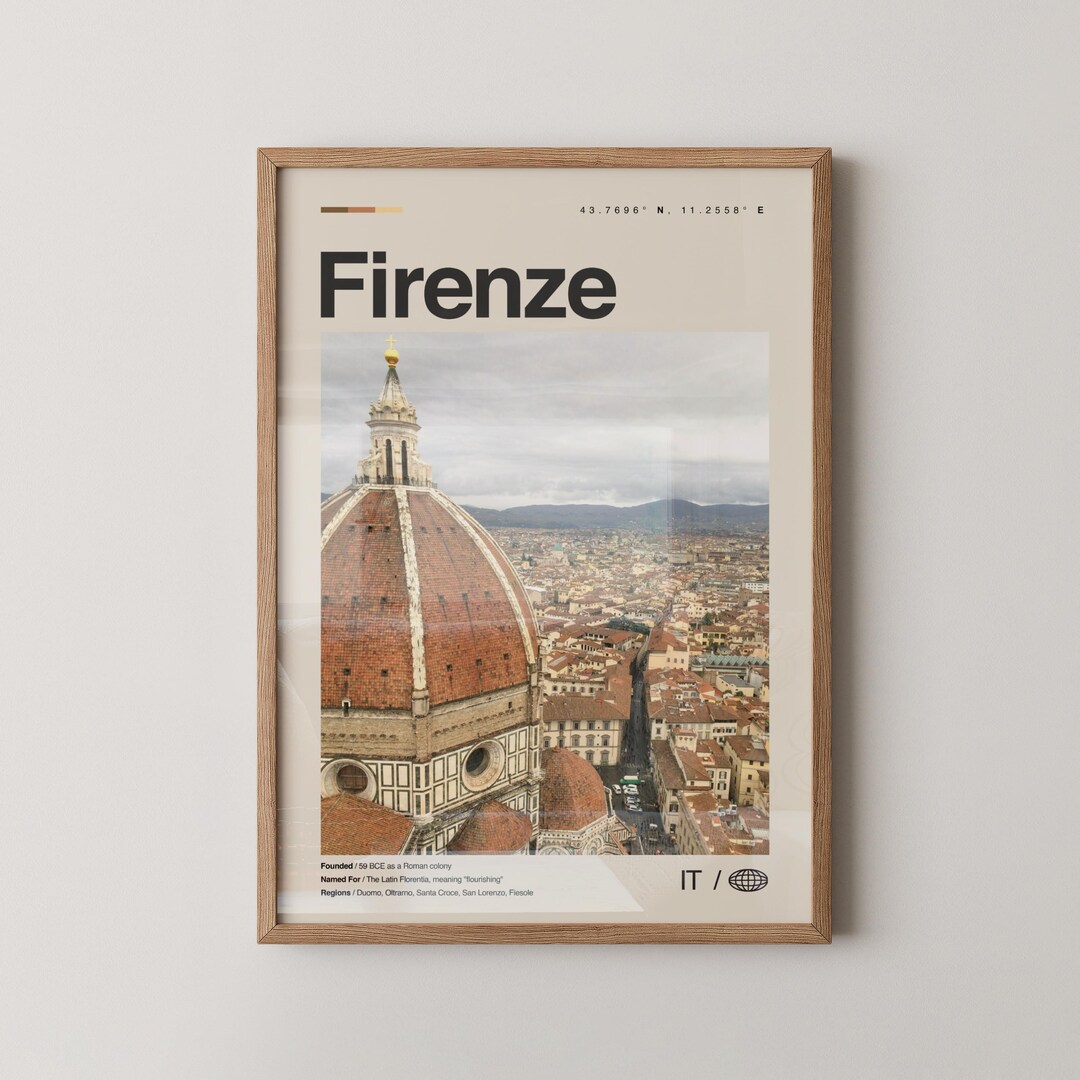 Firenze Print Black and White, Firenze Wall Art, Firenze Poster ...