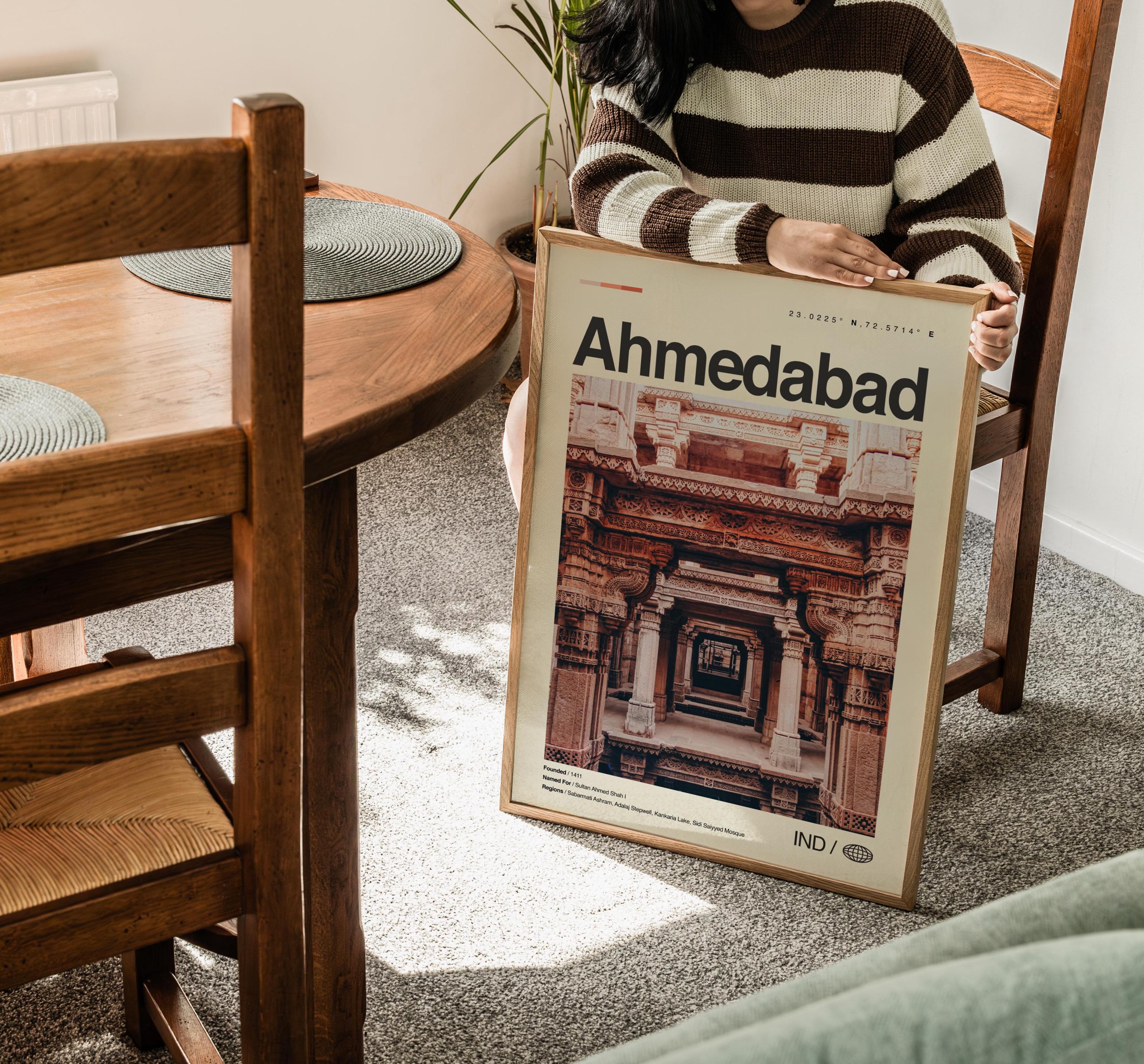 Ahmedabad Print India, Ahmedabad Wall Art, Ahmedabad Poster, Ahmedabad ...