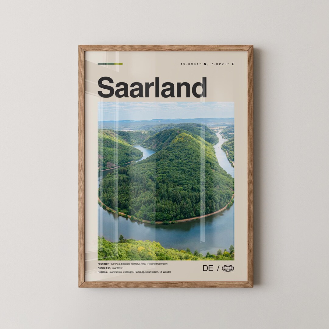 Saarland Print, Saarland Wall Art, Saarland Poster, Saarland Photo ...