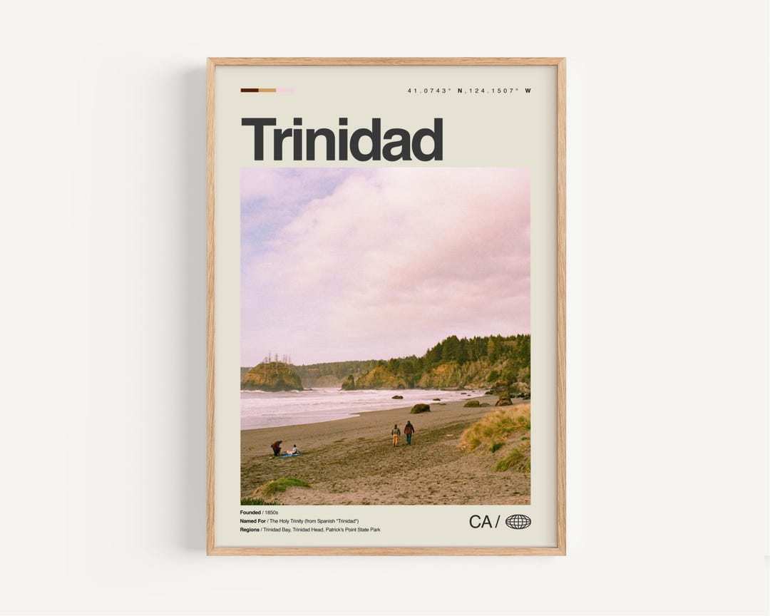 Trinidad Print California, Trinidad Wall Art, Trinidad Poster, Trinidad ...