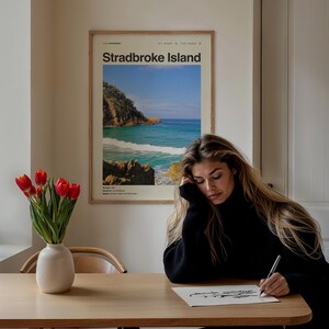 Stradbroke Island Print Black and White, Stradbroke Island Art ...