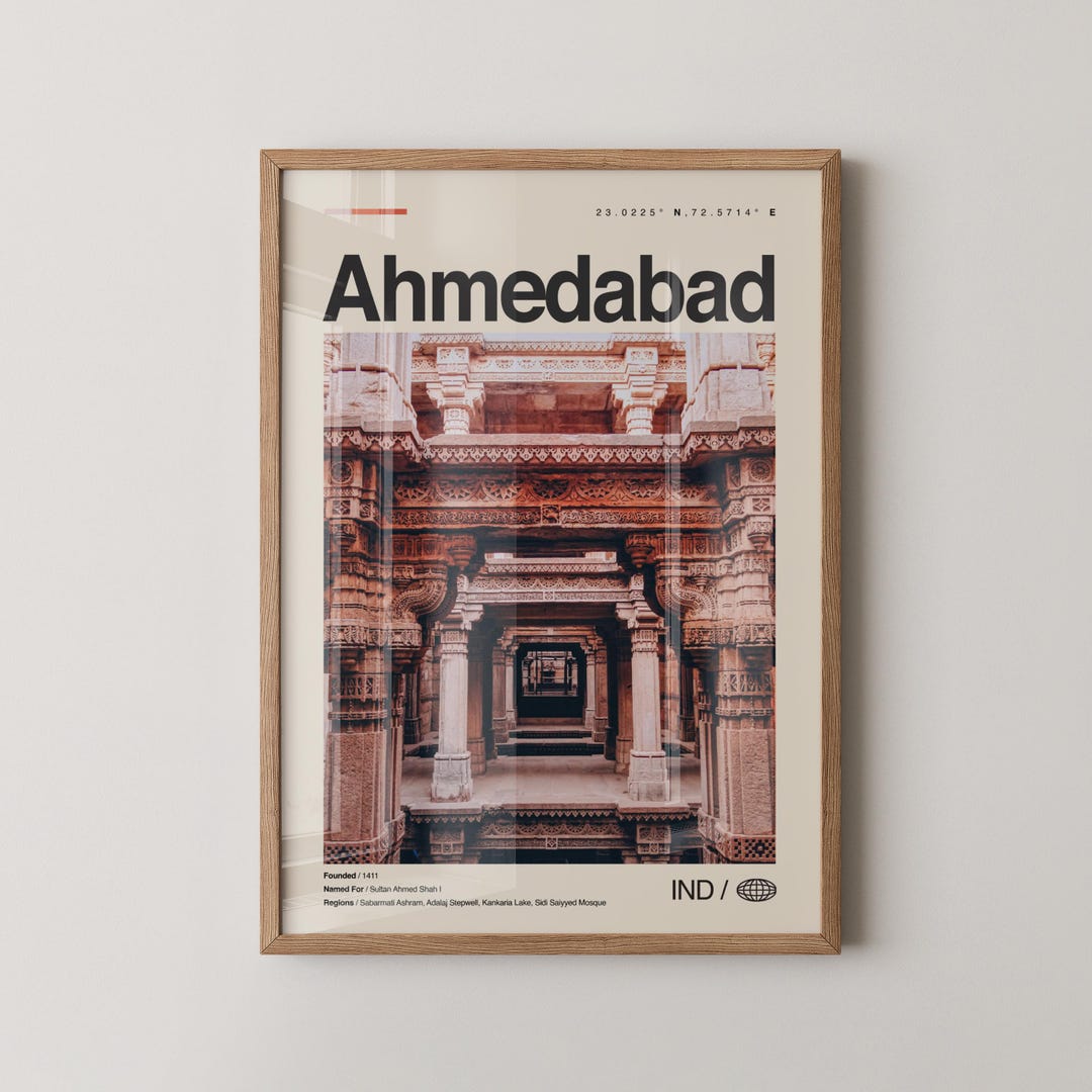 Ahmedabad Print India, Ahmedabad Wall Art, Ahmedabad Poster, Ahmedabad ...
