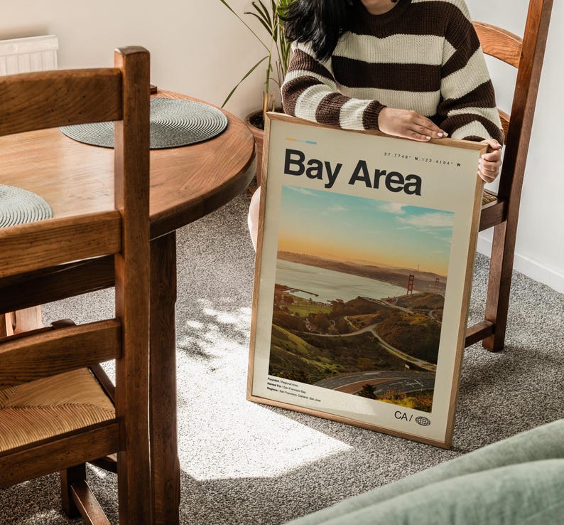Bay Area Print California, Bay Area Wall Art, Bay Area Poster, Bay Area ...