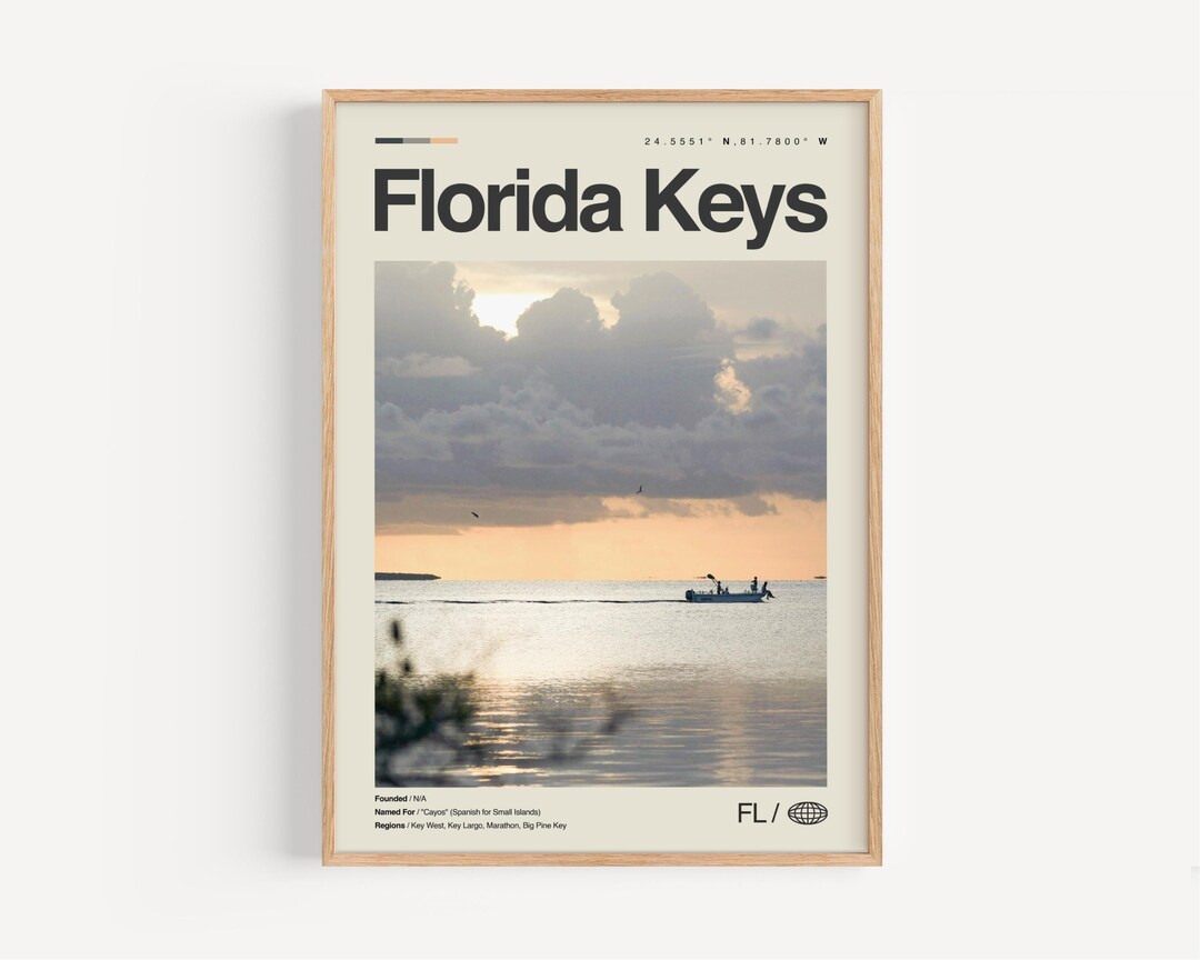 Florida Keys Print Florida, Florida Keys Wall Art, Florida Keys Poster ...