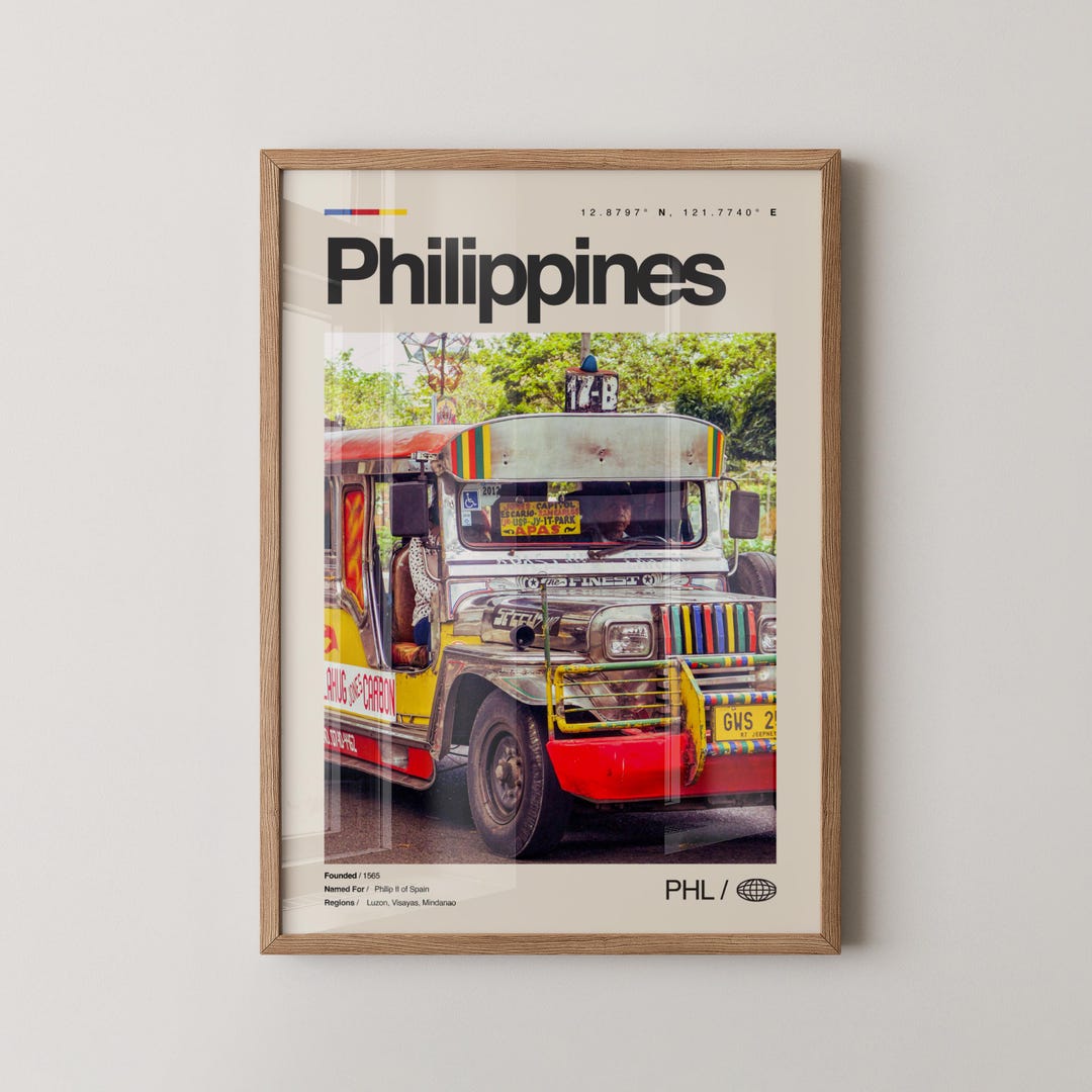 Philippines Print, Philippines Wall Art, Philippines Poster ...